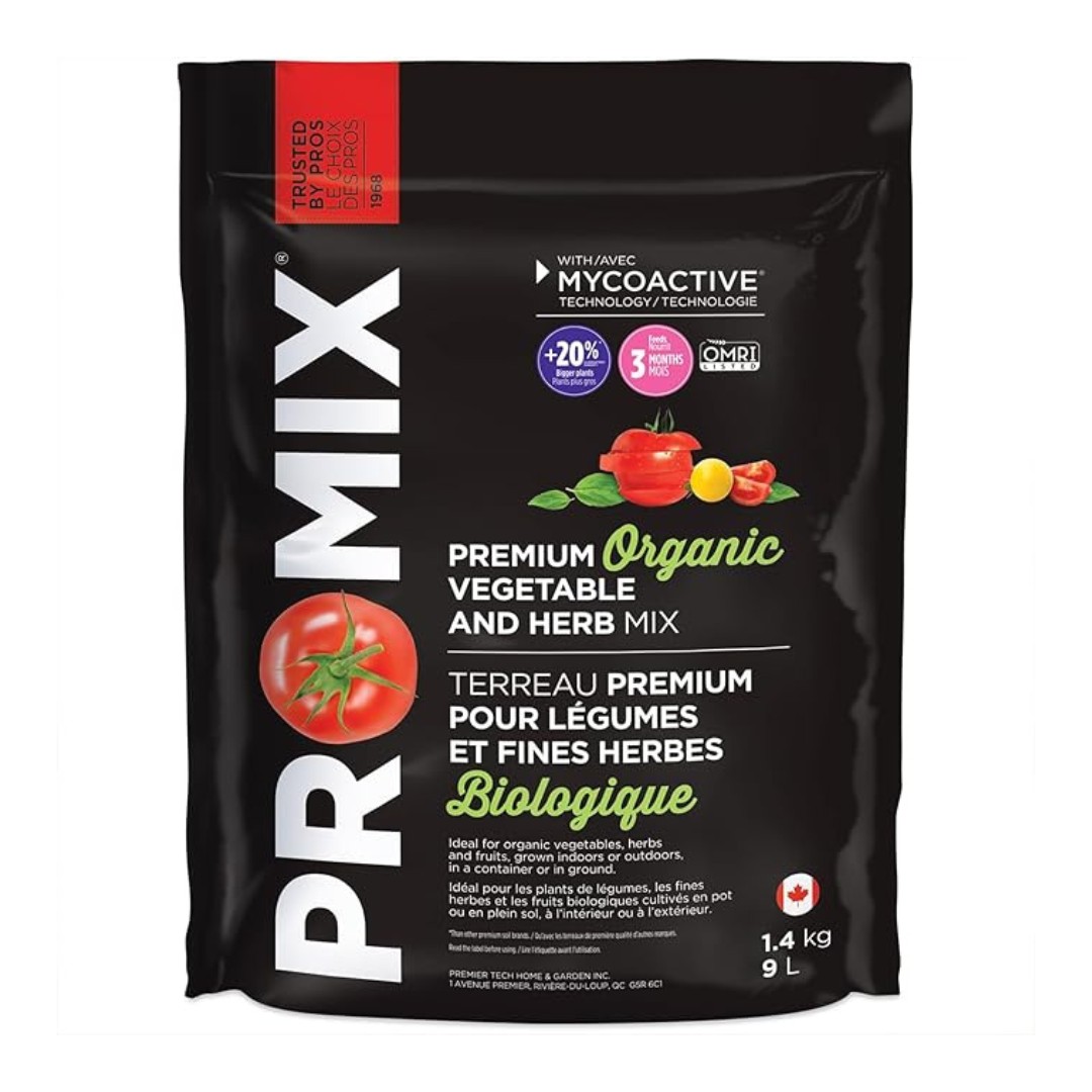 PRO-MIX® Organic Vegetable and Herb Potting Mix Soil, 9L - Better Than ...